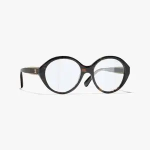 Chanel Round Eyeglasses - Black