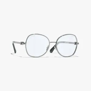 Chanel Round Eyeglasses - Dark Silver