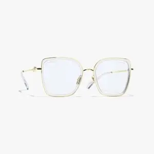 Chanel Butterfly Frame Light Glasses - Gold & Crystal