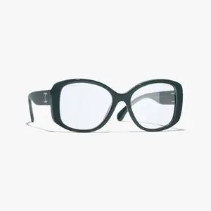 Chanel Chanel Metal & Pearls Eyeglasses Green