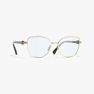 Chanel Chanel Metal & Pearls Eyeglasses Light Gold