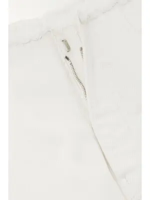 Alaïa Embroidered Laser-cut Low-rise Jeans - White