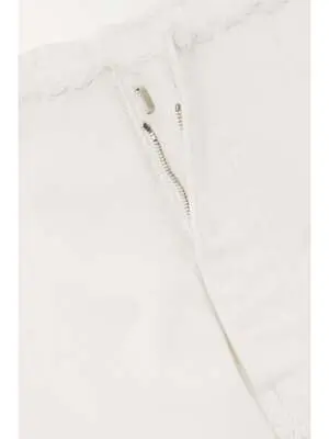 Alaïa Embroidered Laser-cut Low-rise Jeans - White