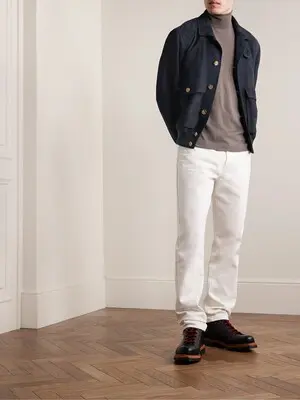 Brunello Cucinelli Suede Bomber Jacket