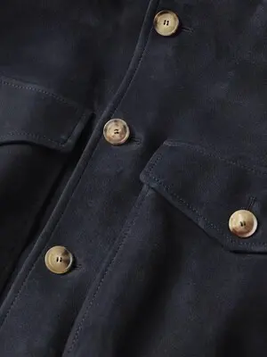 Brunello Cucinelli Suede Bomber Jacket