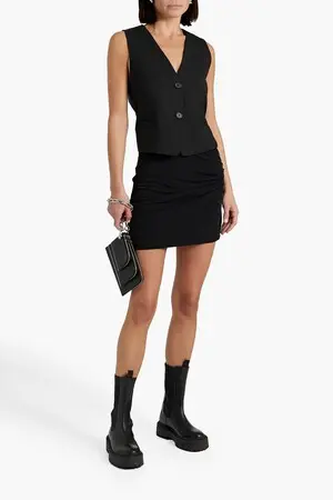 Helmut Lang Ruched Mini Skirt