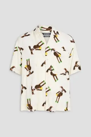 Jacquemus Jean Printed Crepe Shirt - Ecru