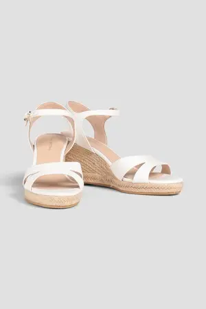 STUART WEITZMAN Mykonos Canvas Espadrille Wedge Sandals