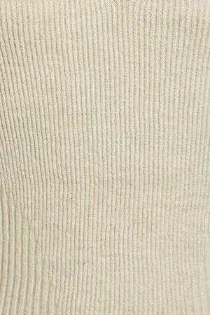Jacquemus Marubia Ribbed Linen-blend Halterneck Top
