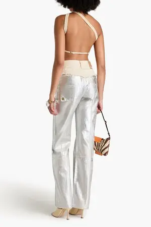 Jacquemus Ascu Cropped One-shoulder Top - Beige
