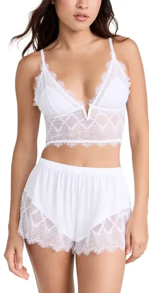Cosabella Allure Sleep Cami Boxer Pajama Set - White
