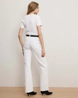 Veronica Beard Pruitt Ribbed T-shirt - White
