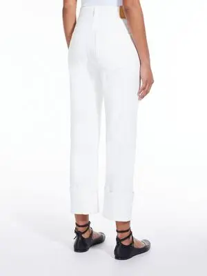 Max Mara Cropped Jeans In Stretch Bull