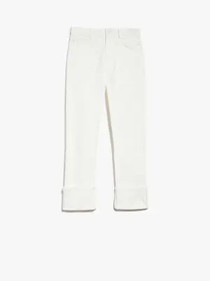 Max Mara Cropped Jeans In Stretch Bull