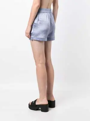Alexander Wang Logo-jacquard Silk Boxer Shorts - Purple