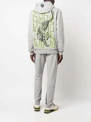 PLEIN SPORT Tiger Logo-print Hoodie