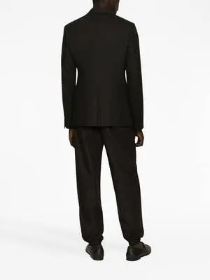 Dolce & Gabbana Single-breasted Linen Taormina Blazer - Black