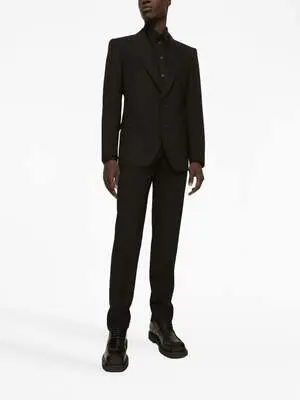 Dolce & Gabbana Motif-embroidered Cotton Shirt - Black