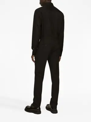 Dolce & Gabbana Motif-embroidered Cotton Shirt - Black