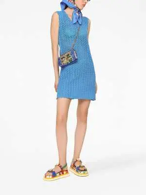Dolce & Gabbana Sleeveless Crochet-knit Minidress