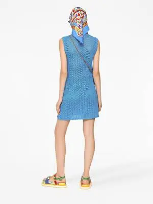 Dolce & Gabbana Sleeveless Crochet-knit Minidress