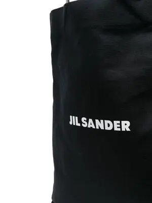 JIL SANDER Large Logo Print Tote Bag