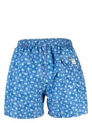 Fedeli Graphic Print Swim Shorts