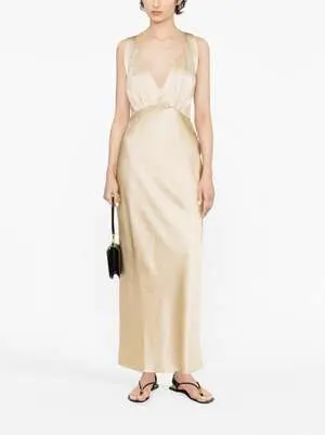 Khaite The Milo Silk Dress - Neutrals