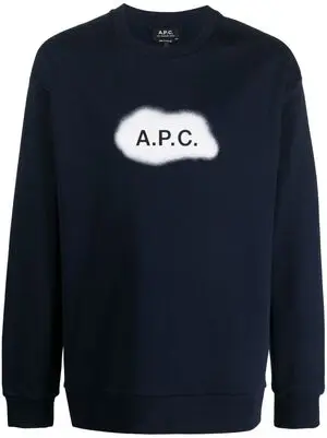 A.p.c. Logo-print Cotton Sweatshirt