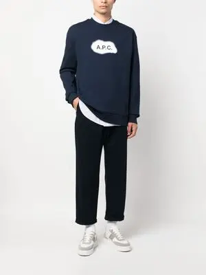 A.p.c. Logo-print Cotton Sweatshirt