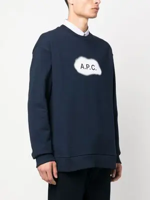 A.p.c. Logo-print Cotton Sweatshirt