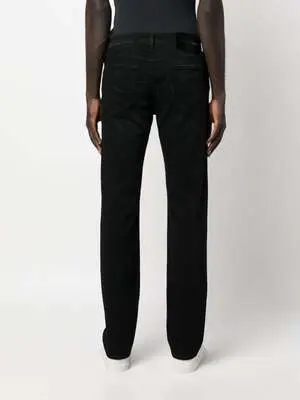 Jacob Cohen Logo-patch Straight-leg Jeans - Black
