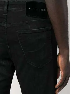 Jacob Cohen Logo-patch Straight-leg Jeans - Black
