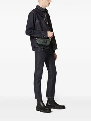 Valentino Garavani Logo-appliqué Tapered-leg Jeans
