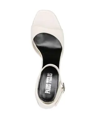 Paris Texas Fiona 100mm Leather Sandals - White