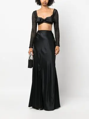 Giambattista Valli Macramé Bow Crop Top
