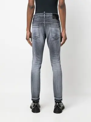 Dsquared2 Faded Skinny Jeans - Grey