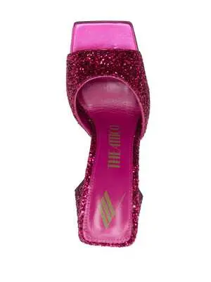 Attico Devon 115mm Glitter Mules - Pink
