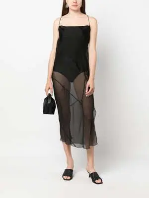 Patrizia Pepe Sheer Slip Midi Dress