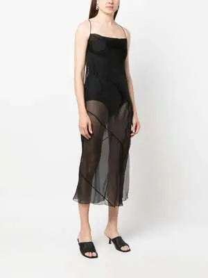 Patrizia Pepe Sheer Slip Midi Dress