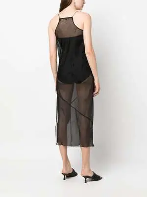 Patrizia Pepe Sheer Slip Midi Dress