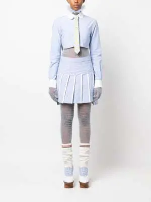 Thom Browne Pleated High-waist Mini Skirt