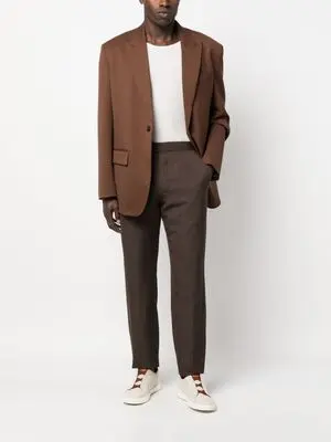 Zegna Mid-rise Tapered Trousers - Brown