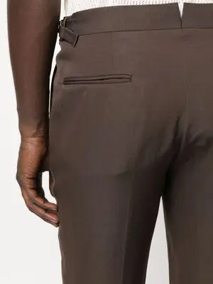 Zegna Mid-rise Tapered Trousers - Brown
