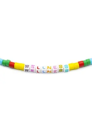 SPORTY & RICH Wellness Beaded Bracelet - Blue