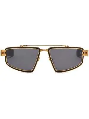 Balmain Titan Pilot-frame Sunglasses - Black