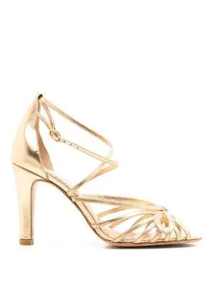 Studio Chofakian Gold Tone Sandals For Women