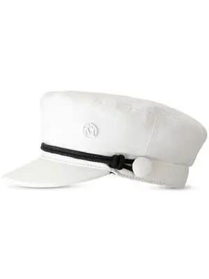 MAISON MICHEL Abby Sailor Cap - White