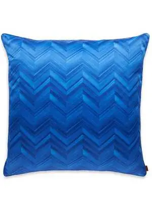 Missoni Large Layers Inlay Zigzag Cushion - Blue