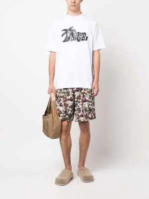 Palm Angels Graphic-print Shorts - Brown